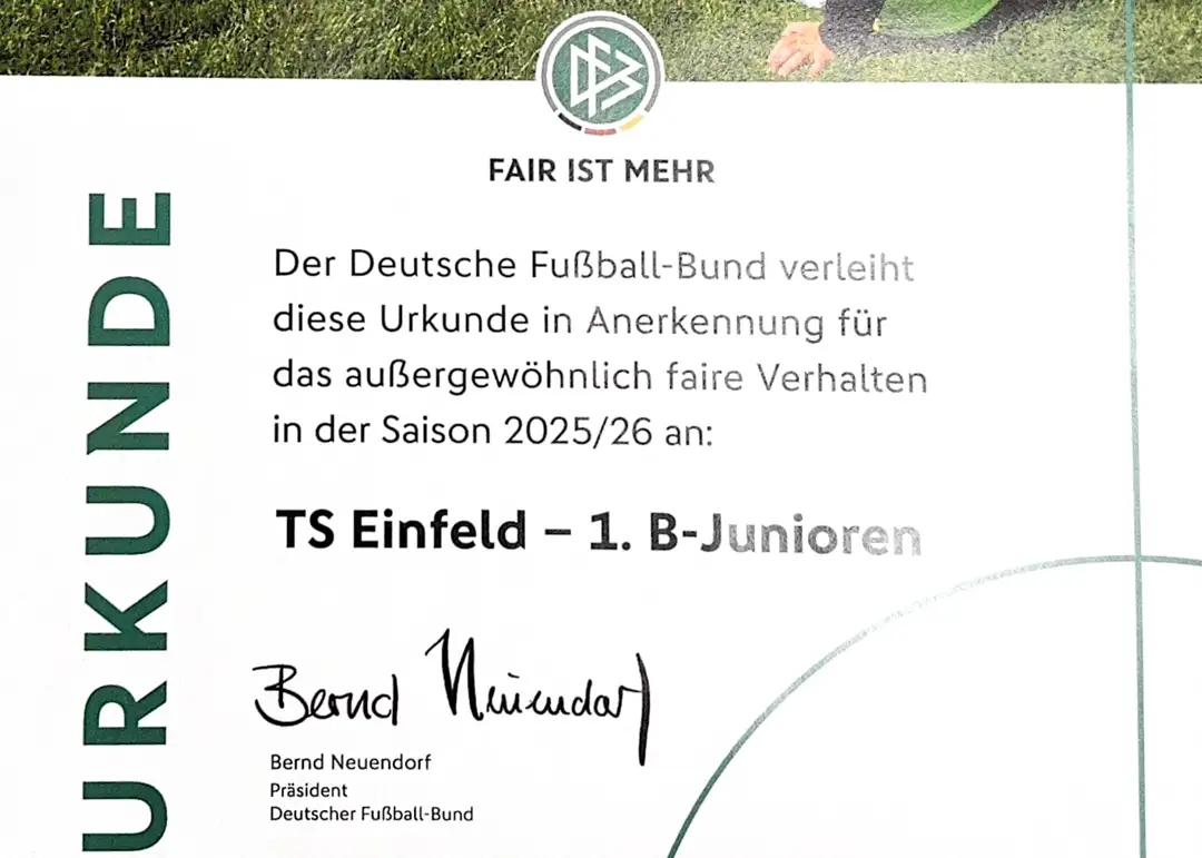 Fair ist mehr - TS Einfeld von 1921 e. V.